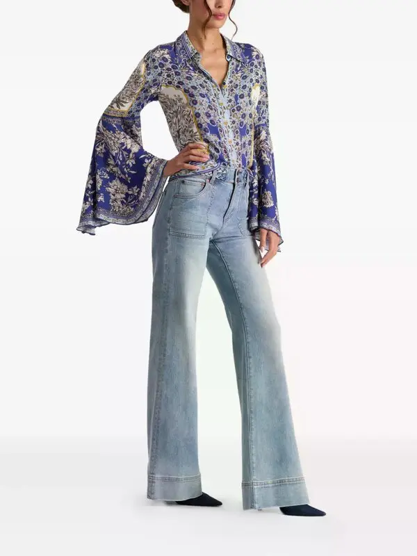 Alice + Olivia Willa Bell-sleeve Top
