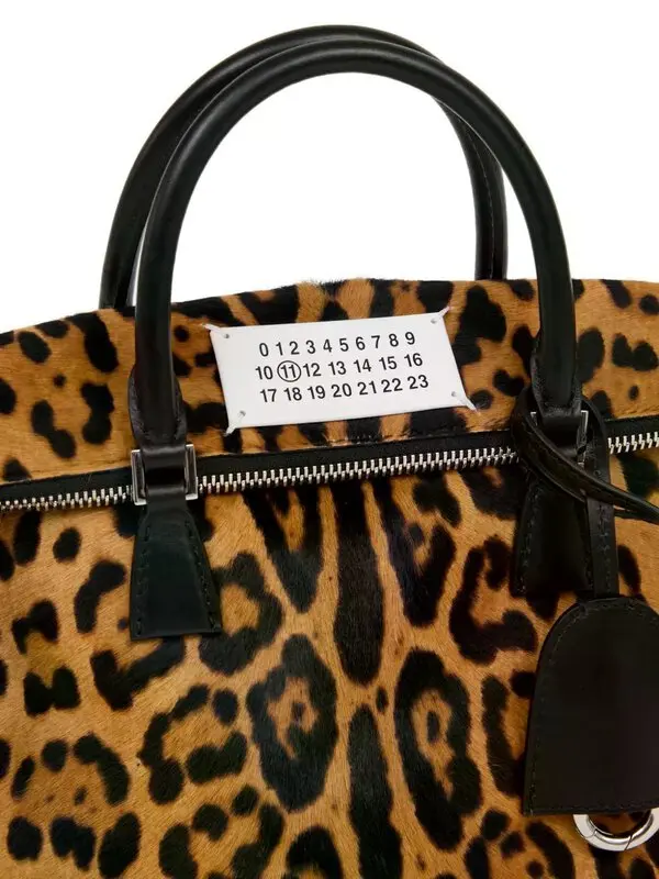 MAISON MARGIELA Mini 5ac Leopard-print Bag - Brown