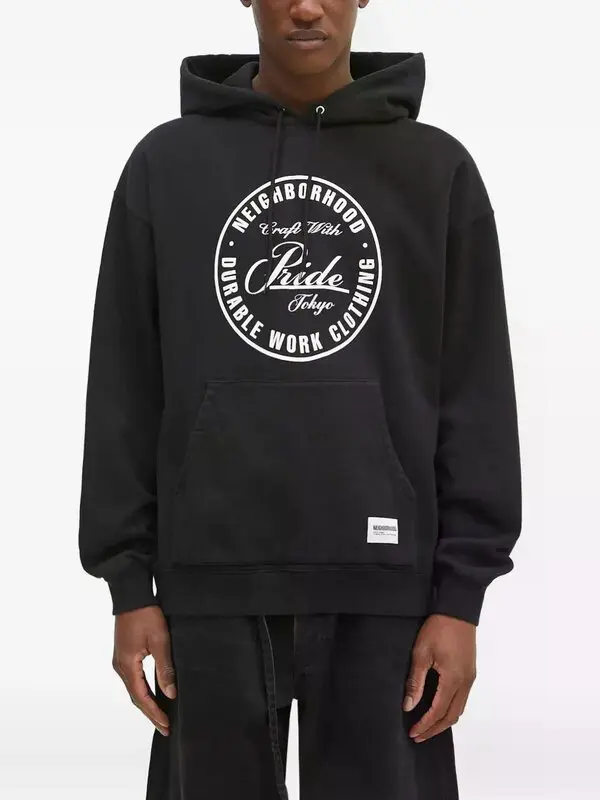 NEIGHBORHOOD Circular-logo Hoodie - Black