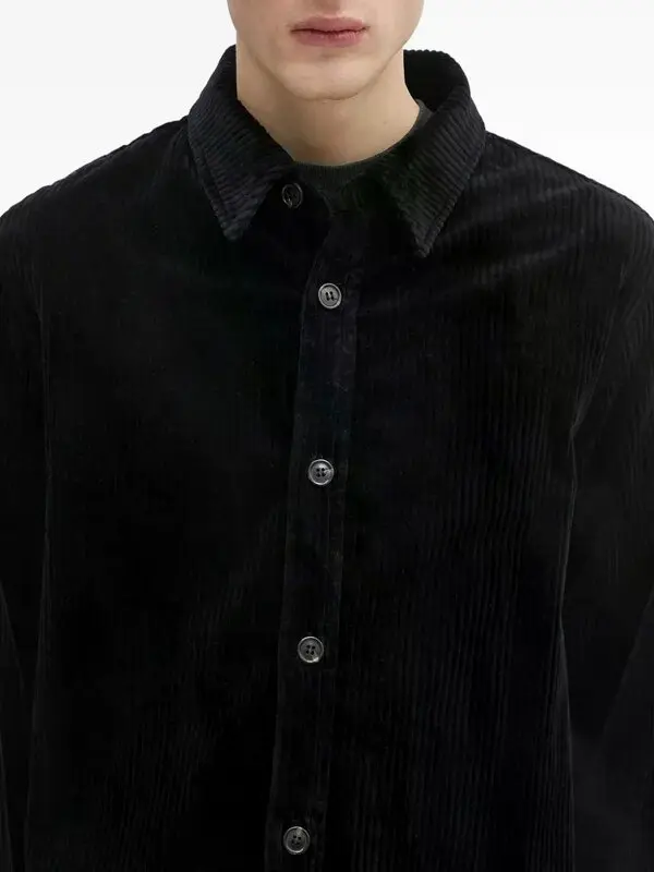 A.p.c. Corduroy Long-sleeve Shirt - Black
