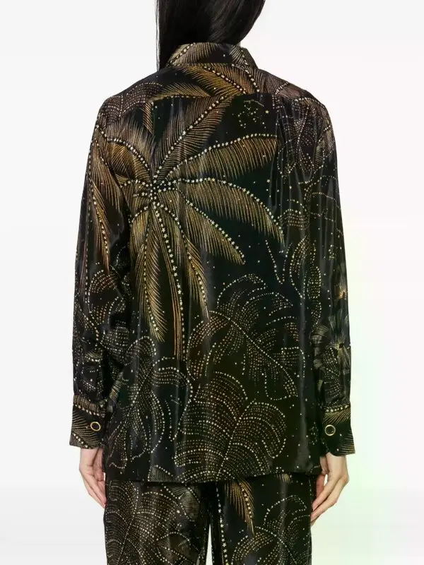 Farm Rio Palm-print Button-up Shirt