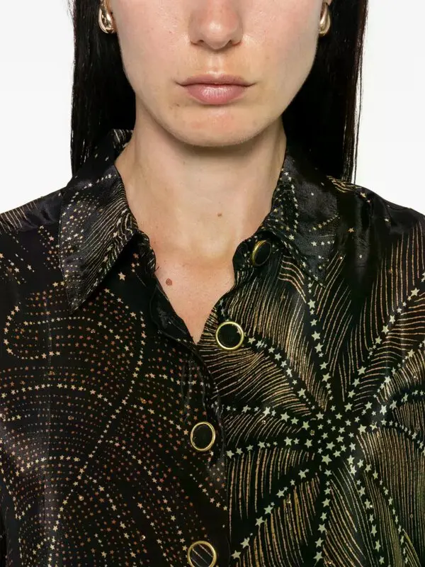 Farm Rio Palm-print Button-up Shirt