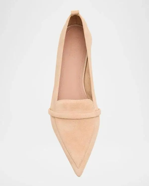 MALONE SOULIERS Dora Suede Loafers - Buff