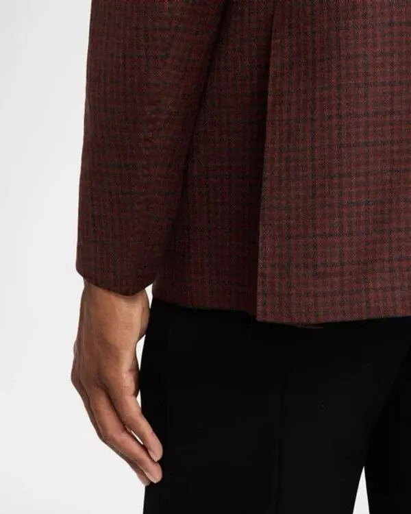 Kiton Apos;s Soft Cashmere Micro-check Sport Coat