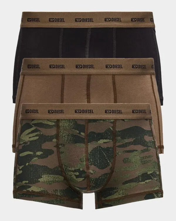 DIESEL® Apos;s Damien Logo Waistband 3-pack Boxer Briefs - E7485
