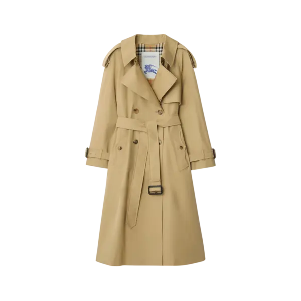 Burberry Long Gabardine Fitzrovia Trench Coat - Beige