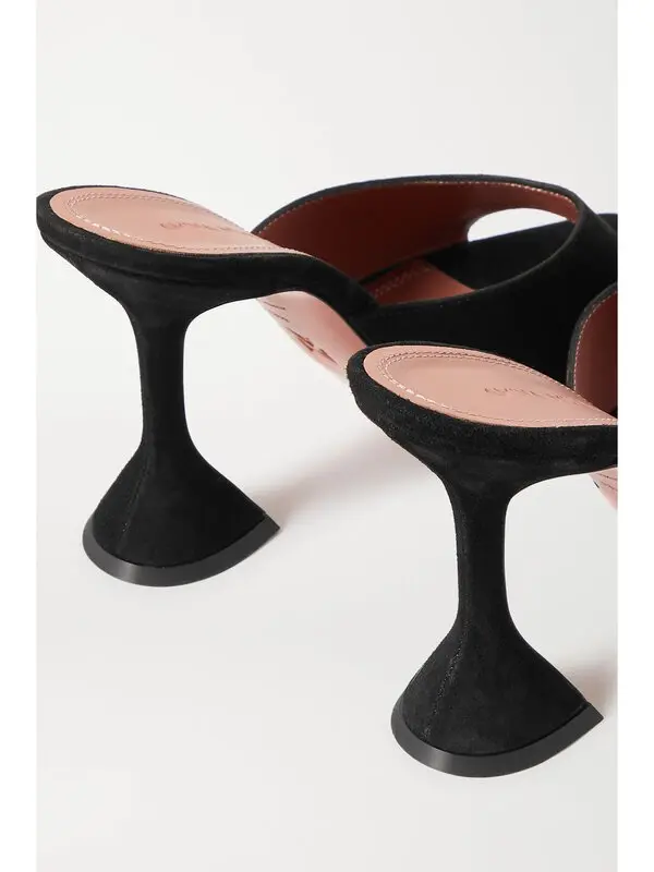 Amina Muaddi Lupita Suede Mules