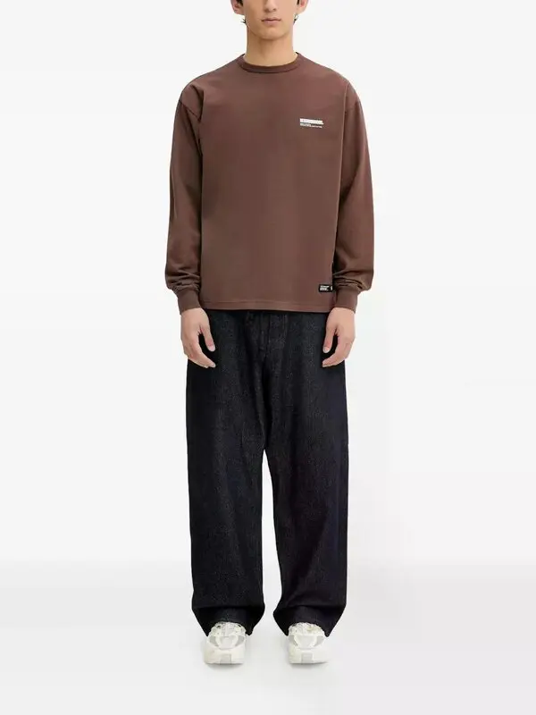 NEIGHBORHOOD Logo-print Long-sleeve Sweatshirt - Brown