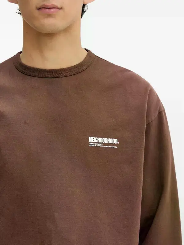 NEIGHBORHOOD Logo-print Long-sleeve Sweatshirt - Brown