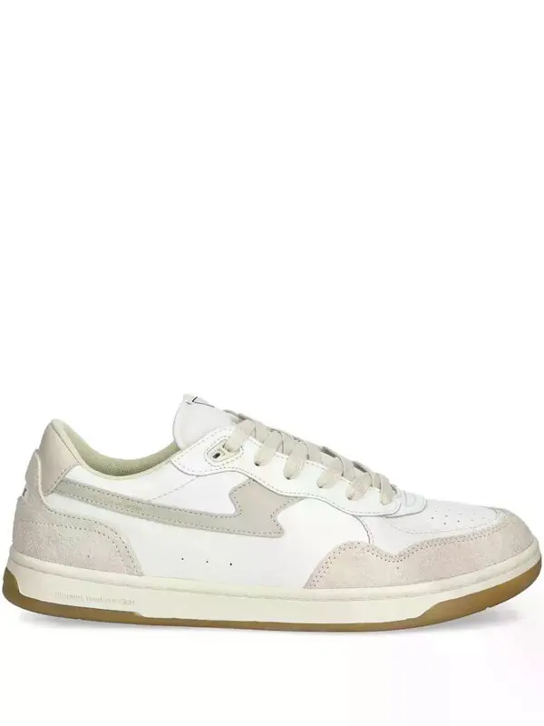 S.W.C STEPNEY WORKERS CLUB Leather Suede Low-top Sneakers - White