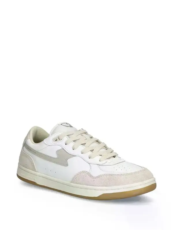 S.W.C STEPNEY WORKERS CLUB Leather Suede Low-top Sneakers - White