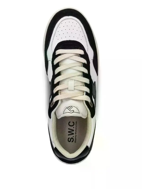 S.W.C STEPNEY WORKERS CLUB Pro-cup Leather Panel Sneakers - White