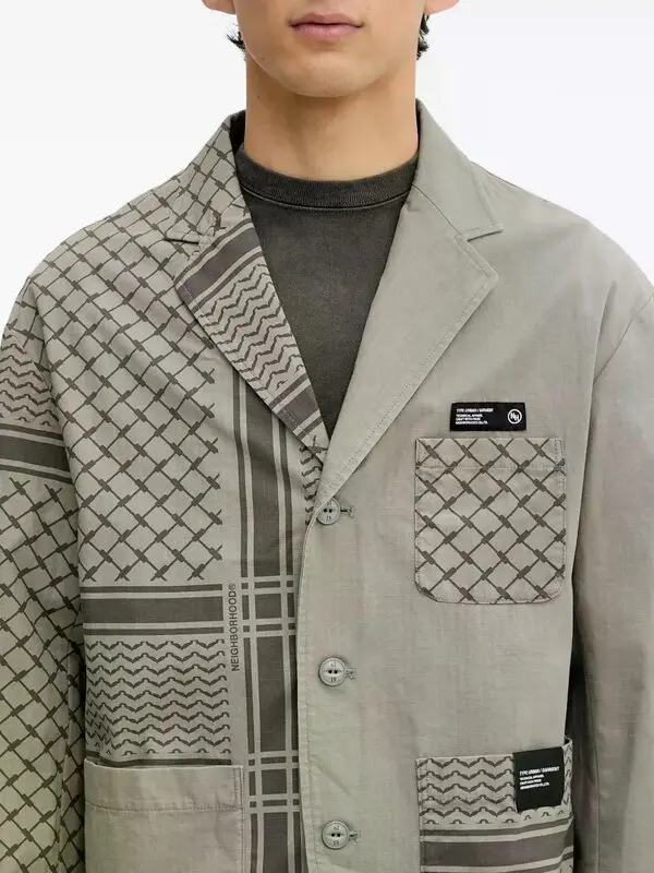 NEIGHBORHOOD Shemagh Patchwork Blazer - Grey