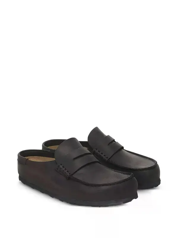 BIRKENSTOCK Penny-strap Leather Slides