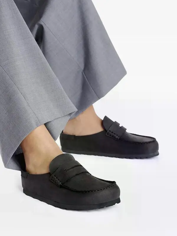 BIRKENSTOCK Penny-strap Leather Slides