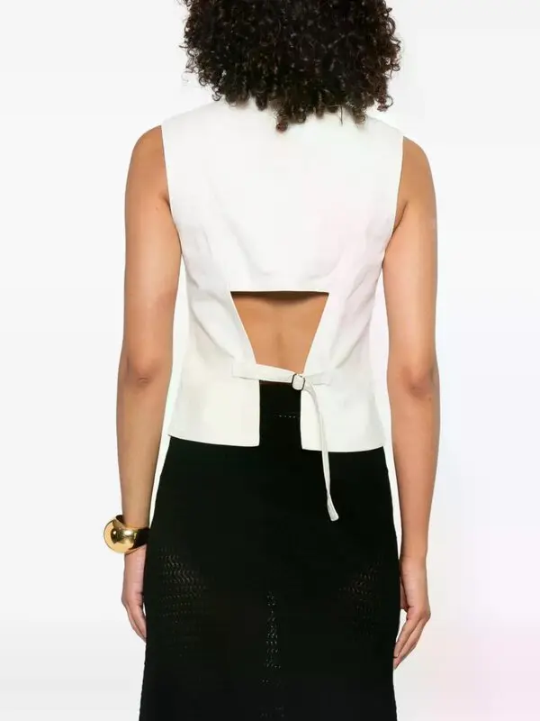 Victoria Beckham Button-fastening Sleeveless Vest