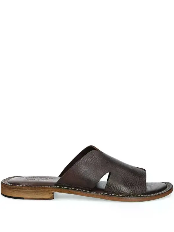 ASTORFLEX Leather Cut-out Sandals - Brown