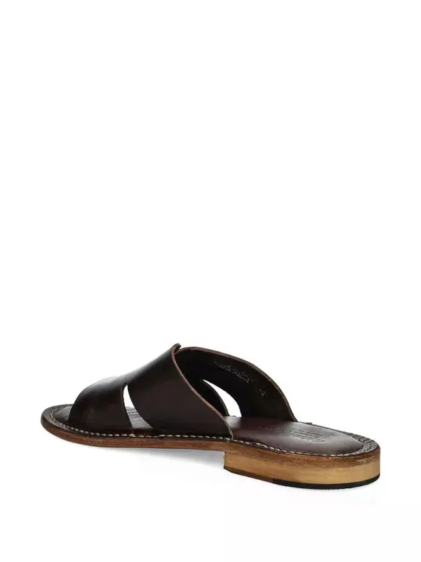 ASTORFLEX Leather Cut-out Sandals - Brown
