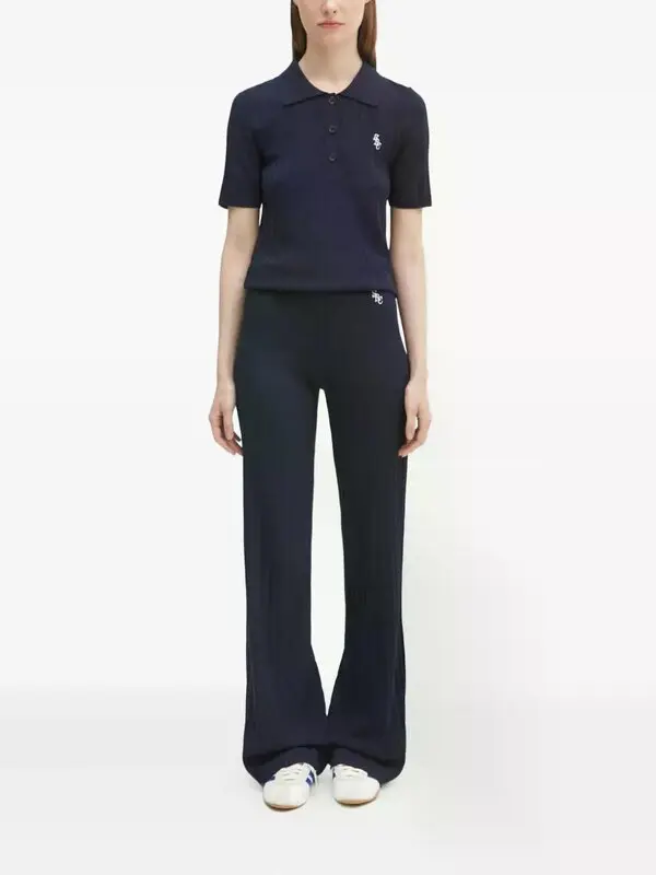 SPORTY & RICH Ribbed Polo Shirt
