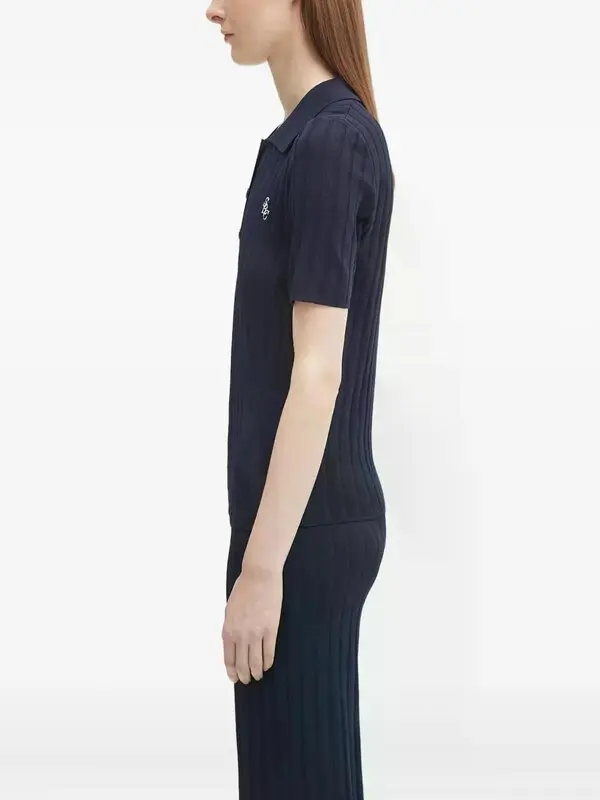 SPORTY & RICH Ribbed Polo Shirt