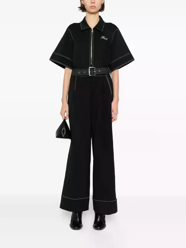 Karl Lagerfeld Contrast-stitch Jumpsuit