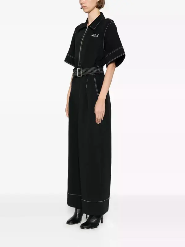 Karl Lagerfeld Contrast-stitch Jumpsuit