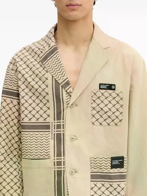 NEIGHBORHOOD Patterned Jacket With Pockets - Neutrals