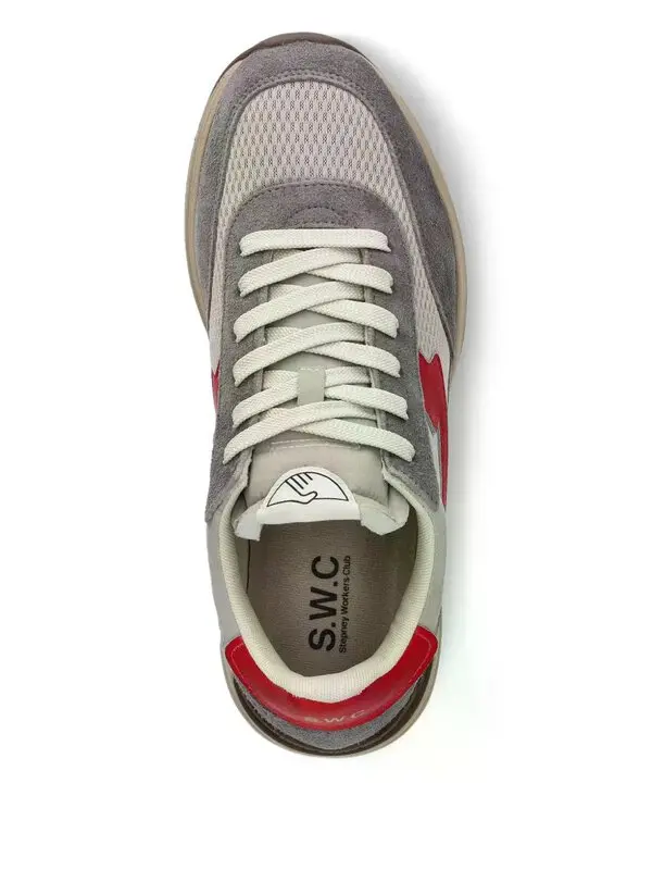 S.W.C STEPNEY WORKERS CLUB Osier S-strike Suede Mesh Sneakers - Grey