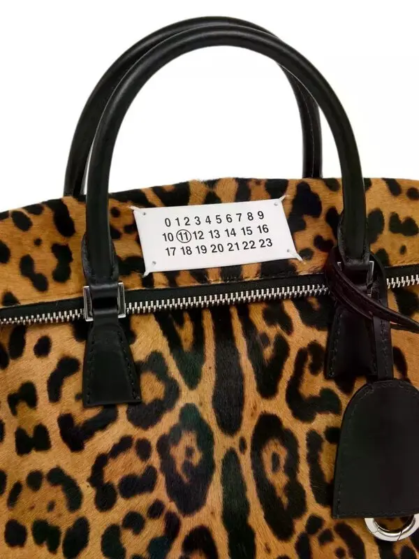 MAISON MARGIELA 5ac Mini Leopard-print Bag - Brown