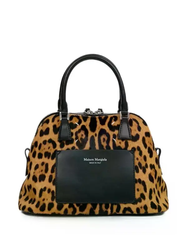 MAISON MARGIELA 5ac Mini Leopard-print Bag - Brown