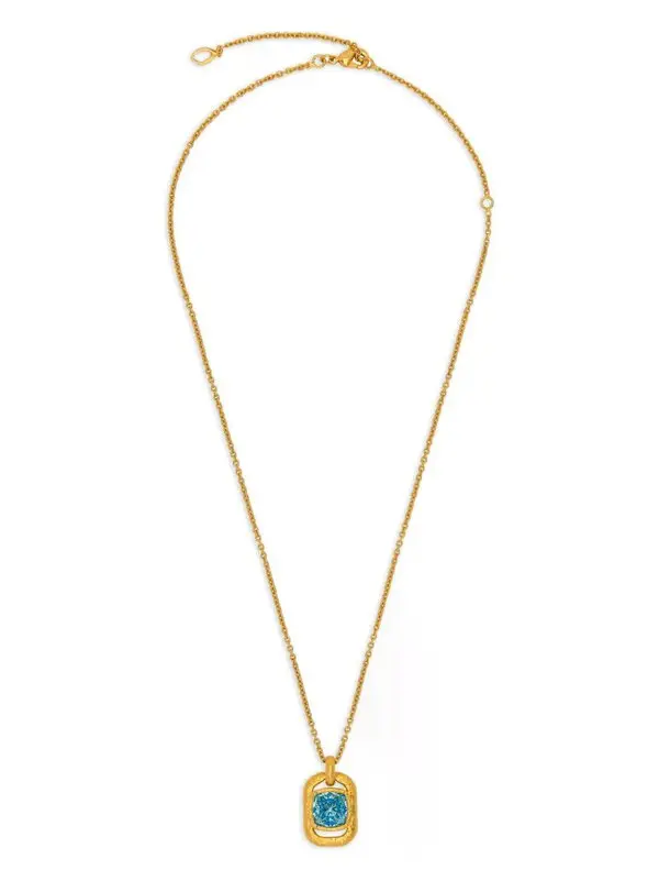 Oscar De La Renta Square-frame Crystal Necklace - Gold
