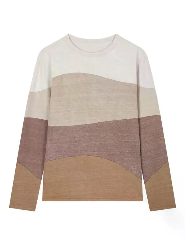 STUDIO TOMBOY Wave-pattern Long-sleeve T-shirt