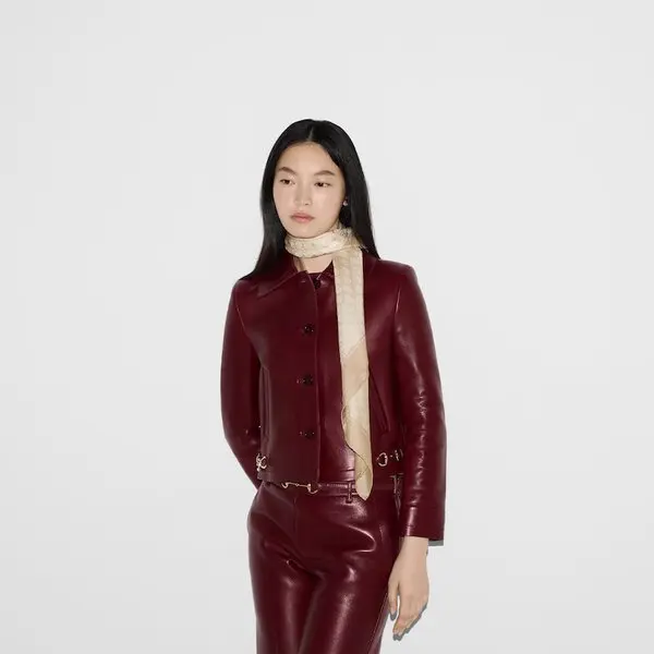 Gucci Laminated Printed Silk Twill Carr