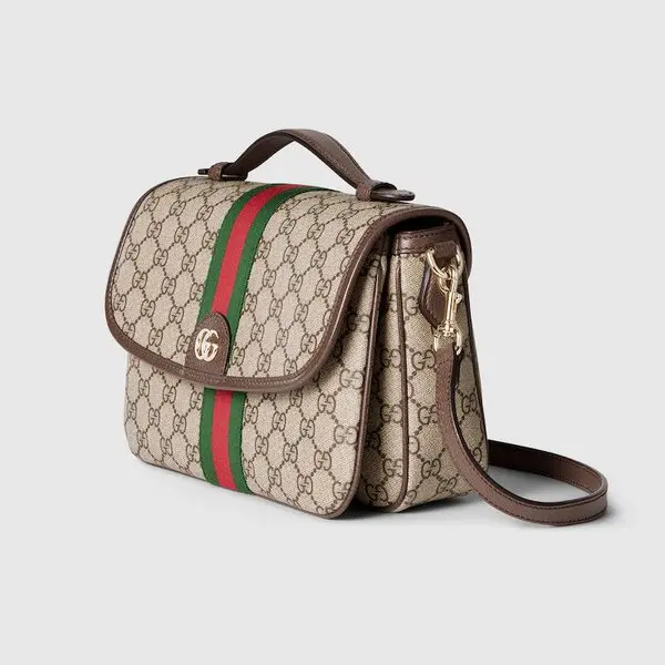 Gucci Ophidia Medium Top Handle Bag Gg Canvas