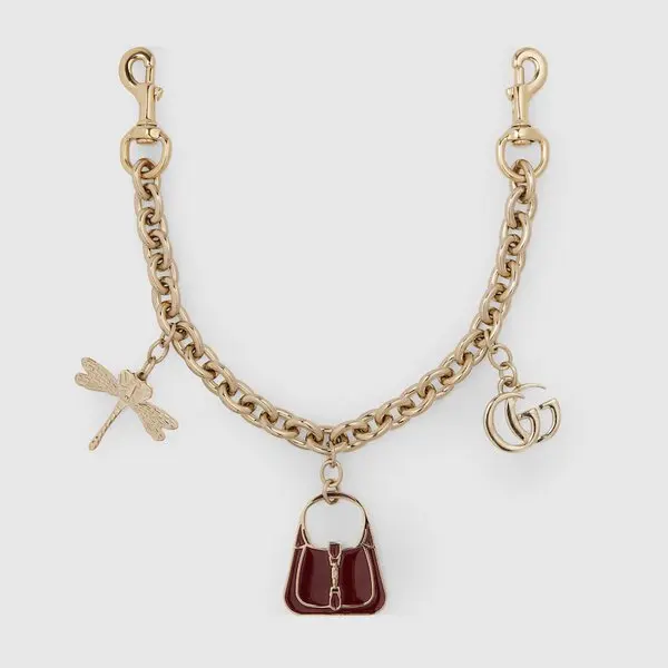 Gucci Chain Bag Charm - Bordeaux