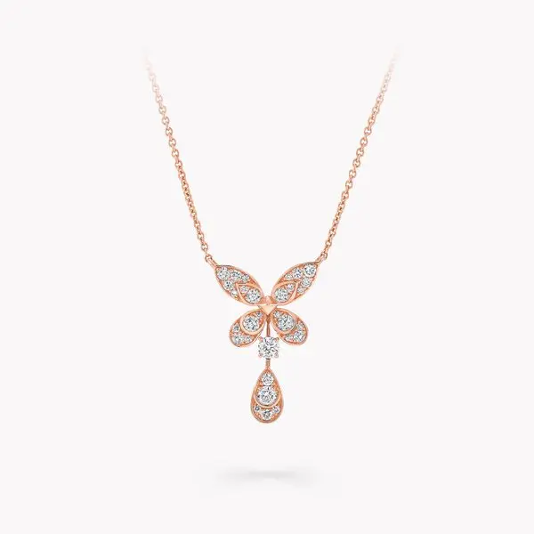 Graff Butterfly Diamond Pendant - Rose Gold