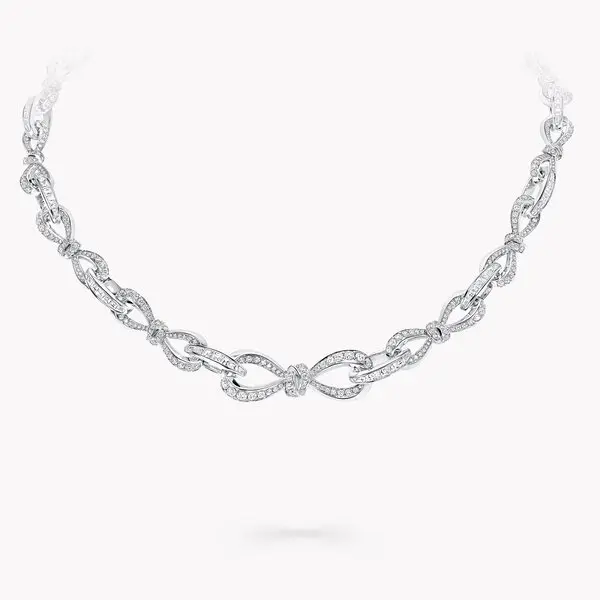 Graff Tilda's Bow Diamond Link Necklace - White Gold