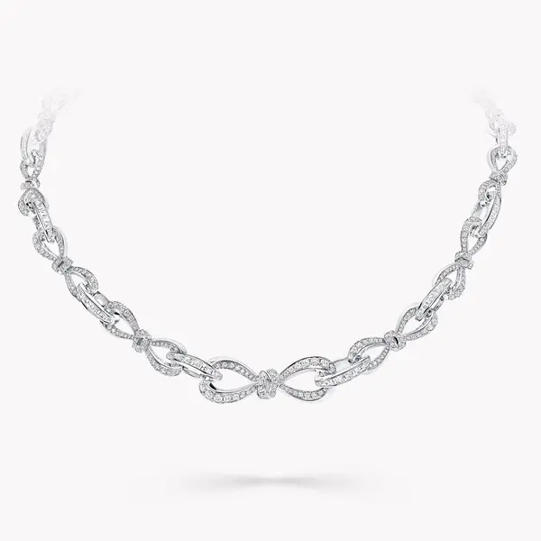 Graff Tilda's Bow Diamond Link Necklace - White Gold
