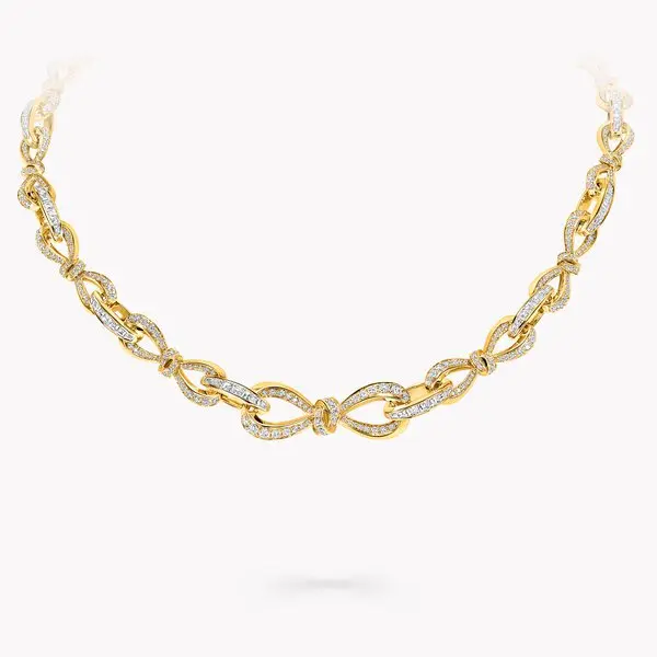 Graff Tilda's Bow Diamond Link Necklace - Yellow Gold