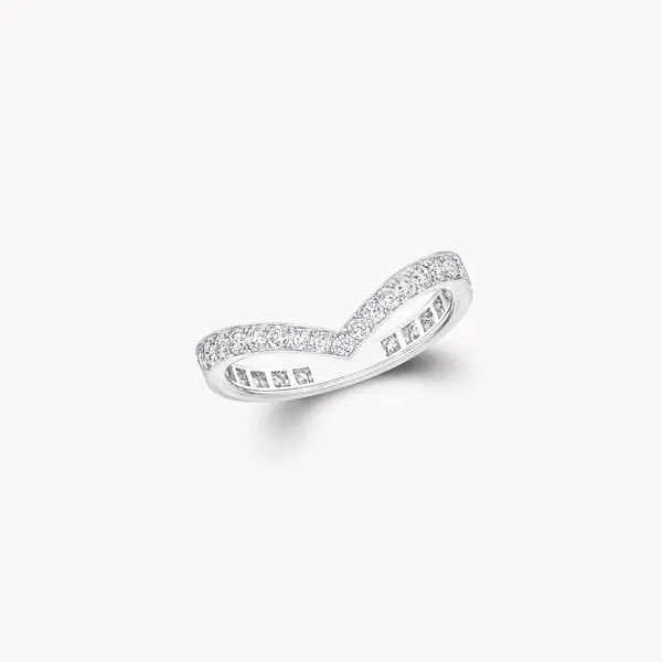Graff V-shape Diamond Wedding Band - White Gold