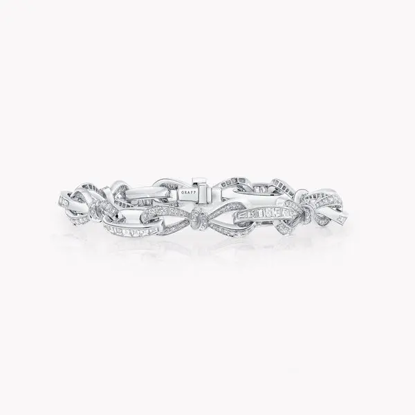 Graff Tilda's Bow Diamond Link Bracelet - White Gold