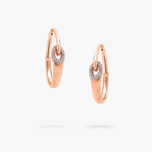 Graff Be Together Diamond Hoop Earrings - Rose Gold