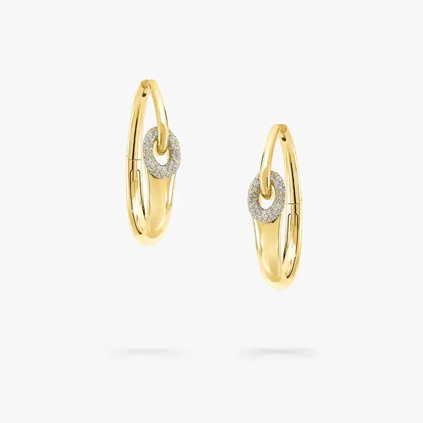 Graff Be Together Diamond Hoop Earrings - Yellow Gold