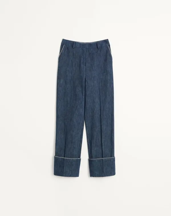 Valentino Garavani Denim Chambray Pants - Blue