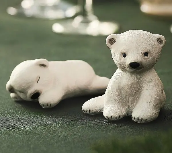 KLARBORG Polar Bear Cubs Nuka & Enok Figurines - One-color