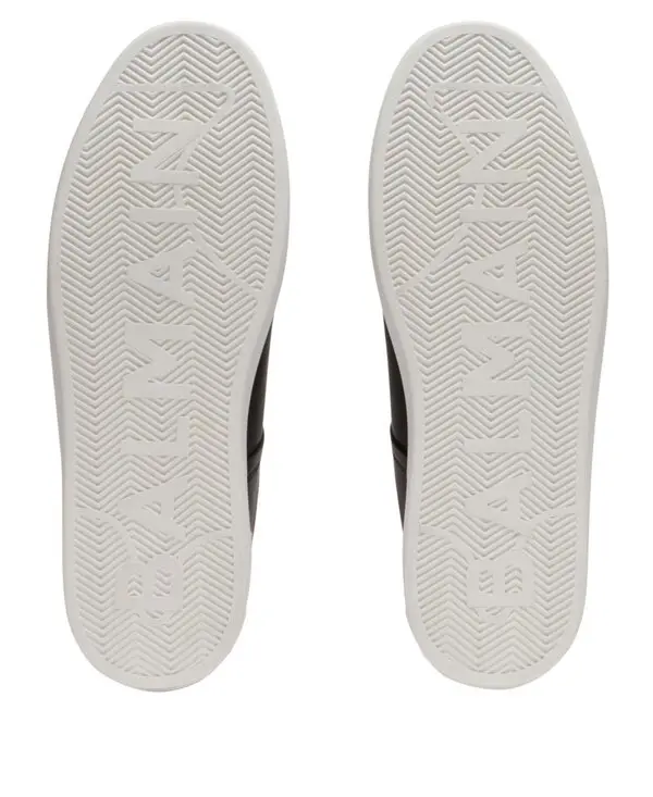 Balmain B-court Printed Calfskin Trainers - Black