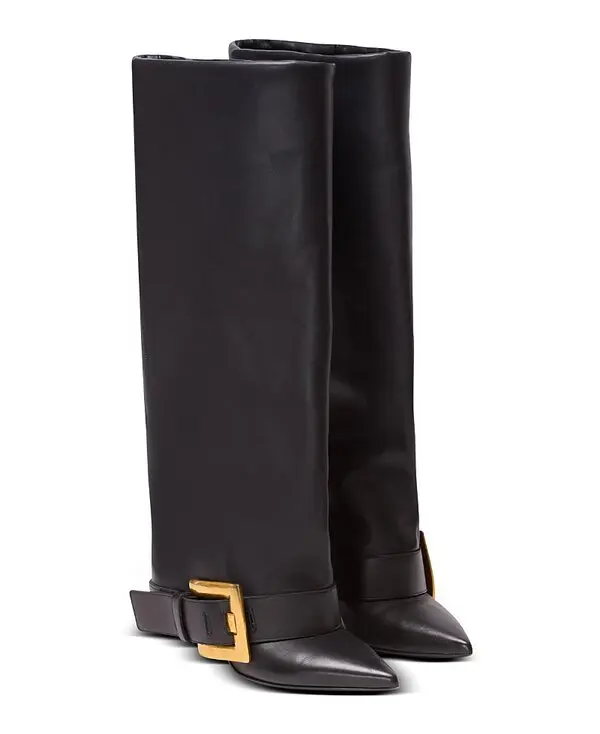 Balmain Anthem Calfskin Leather Boots - Black