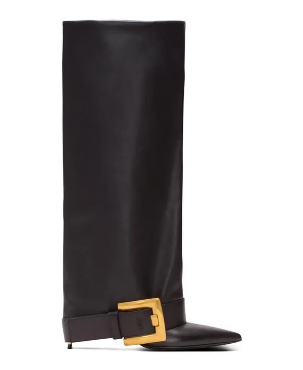 Balmain Anthem Calfskin Leather Boots - Black