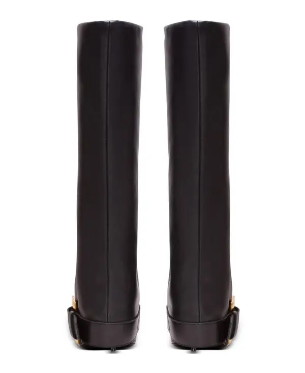 Balmain Anthem Calfskin Leather Boots - Black