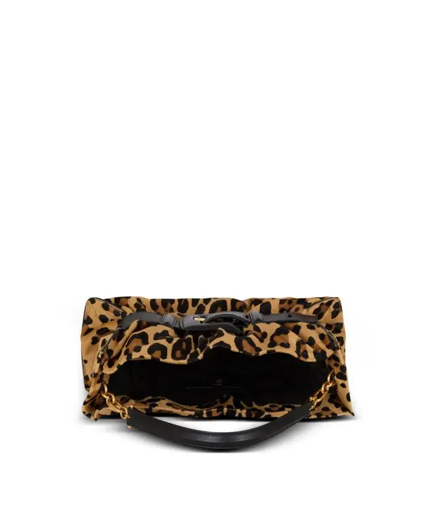 Balmain Anthem Medium Leopard Print Bag